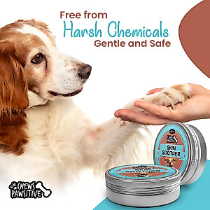 Chews Pawsitive Skin Soother for Dogs 2 oz (60g) Tin - 100% Organic Balm Protects and Heals Dry Skin and Paws Vitamin E and Natural Oils