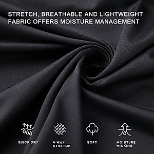 Willit Women's 20" Knee Length Skorts Skirts Golf Tennis Skirts Modest Athletic Casual Skorts with Pockets UV Protection Black M