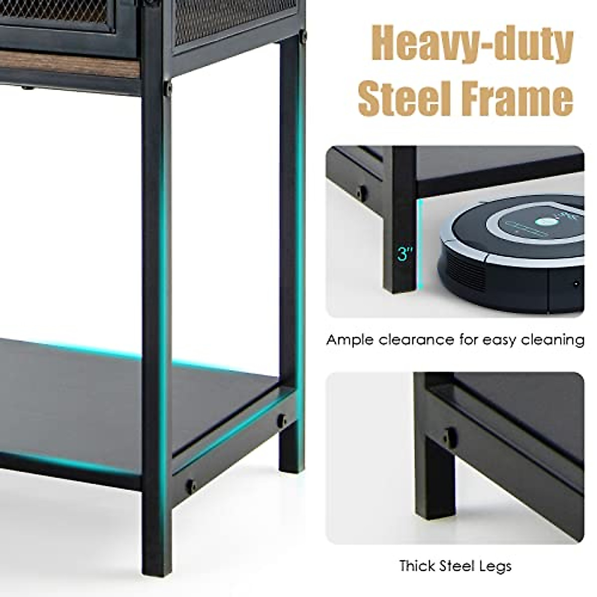 Giantex Buffet Cabinet with Storage, Industrial Sideboard, 2 Large Drawers 2 Cabinets Storage Shelf, Cupboard Pantry Utensil Organizer Credenza for Kitchen Entryway (Industrial)