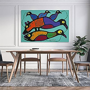 Norval Morrisseau Prints Loon Spirits Transforming Poster Picture Print Canvas Poster Wall Paint Art Posters Decor Modern Home Artworks Gift Idea 12x18inch(30x45cm)