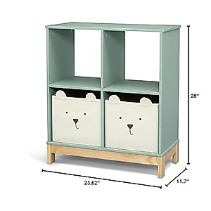 babyGap by Delta Children Brannan Bear Bookcase with Bins, Sage Green
