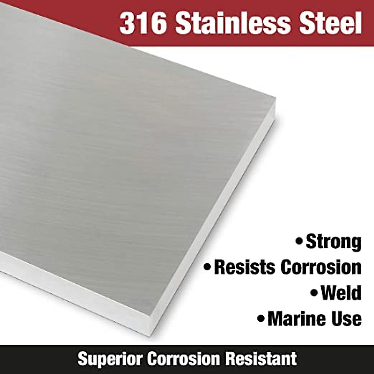 TCI Precision Metals 316 Stainless Steel Sheets Metal Plates Precision Ground Flat and Milled 3.000” Thick X 6.000 X 12.000