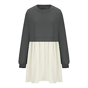 Lightning Deals of Today Prime Clearance Oversized SweatshirtCrewneck Mini Dress Pullover Tops Relaxed Fit Sweatshirts Trendy Outfits Deal of The Day Prime Today ropas de Mujer en oferta My Orders