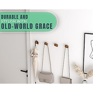 Acacia Wood Hooks, Natural Rectangular Hangers for Keys, Towels, Accessories – Functional Entryway, Bathroom Organizer – Sleek Wall Decor, Space-Saving Design – Perfect for Small Spaces, Modern Homes