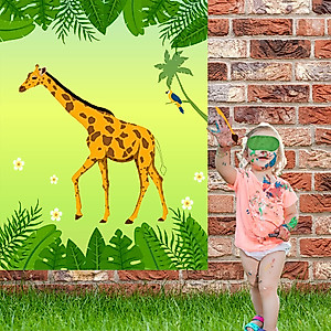 Jungle Birthday Party Supplies,Pin The Tail on The Giraffe,Safari Theme Zoo Birthday Party Favor,Decoration