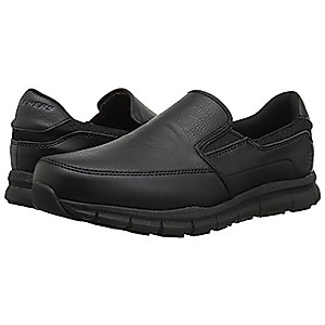 Skechers Men's Nampa-Groton Food Service Shoe, Black, 8