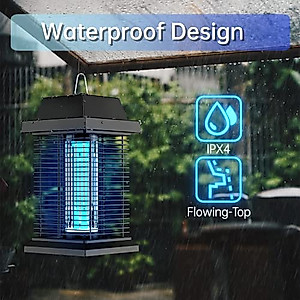 WVV Bug Zapper, 4200V Electric Mosquito Zappers Killer ,Electronic Light Bulb Lamp for Outdoor and Indoor (Metal A)