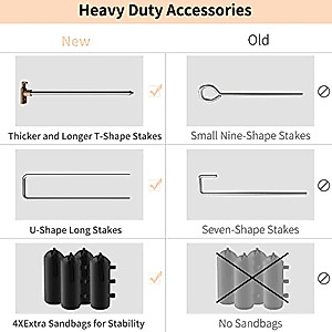 UDPATIO Pop Up Gazebo 11'x11' Patio Gazebo Tent Instant, Outdoor Gazebo with Mosquito Netting, Metal Frame Outdoor Canopies for Shade and Rain for Lawn, Garden, Backyard and Deck, Beige