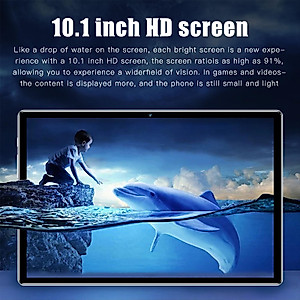 DAUZ 10.1 Inch Tablet, 2 in 1 8GB 256GB Tablet Computer Support GPS with Keyboard for Travel (US Plug)