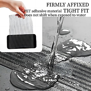 Disposable Shower Drain Sticker Self-Adhesive Floor Drain Stickers, Disposable Hair Catcher Shower Drain Mesh Stickers for Bathroom Kitchen Sink with Cleaning Shovel (4.7in x 32.8FT)