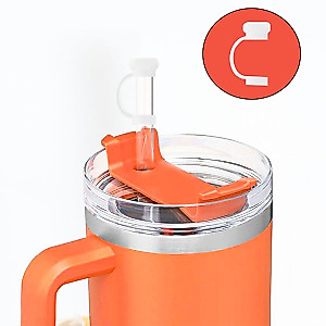 5 Sets Silicone Spill Proof Stopper Reusable Silicone Leak Stopper for Stanley Cup Tumbler Accessories with Handle and Lid Straw Cover Topper Replacement Drinking Cup Water Bottles Accessories