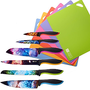 Cosmos Knife Set Bundle With Slice Bright Flexible Cutting Mats