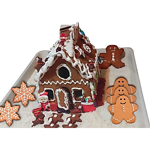 Gingerbread House Cookie Cutter Set - 3D House Cookie Cutters, Gingerbread House Kit for Holiday, Winter, Christmas & Gingerbread House Kit for Kids, Gift Package (10Pcs Christmas Cookie Cutters)