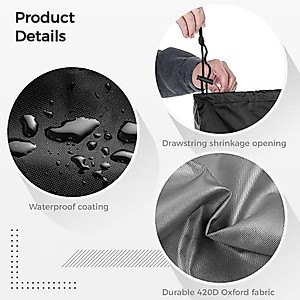 Varku 4PCS Trimmer Engine Dustproof Covers, 420D Oxford Fabric Lawn Mower Covers, Waterproof Weed Eater Protective Bags for Garden Trimming Machine