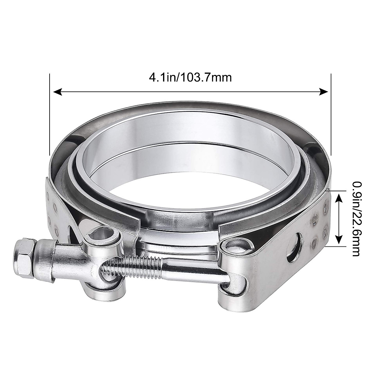 EVIL ENERGY 3 Inch V Band Clamp, Bundle with 2.5" ID to 3" OD Exhaust Pipe Reducer Adapter