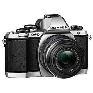 Olympus OM-D E-M10 Mirrorless Digital Camera with 14-42mm 2RK lens (Silver)
