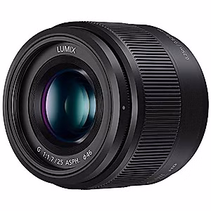Panasonic LUMIX G Lens, 25mm, F1.7 ASPH, Mirrorless Micro Four Thirds, H-H025K (USA Black)
