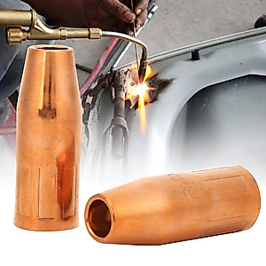 2pcs Welding Gun Nozzles Nozzle 1/2inch Copper CNC Machining Process Welding Consumables for Miller M25/M40 Hobart MIG Gun 200/258