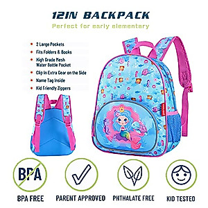 Daaupus 12-Inch girl preschool backpack,Kids Backpack for Boys & Girls, Perfect for Daycare and Preschool, Unique design print backpack for school and travel