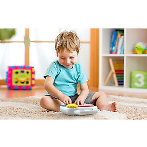 eKids Tiny Tunes Toy Turntable for Toddlers with Built-in Nursery Rhymes and Sound Effects, Musical Toy for Kids