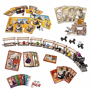 Colt Express BIG BOX Board Game - Base Game, Expansions, and New Bandit Included! Wild West Adventure Game, Strategy Game for Kids & Adults, Ages 10+, 2-9 Players, 40 Min Playtime, Made by Ludonaute