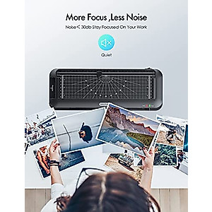 Sinopuren Thermal Laminator Machine and Pouches Bundle, Laminate up to 9-inch Built-in Paper Trimmer Punch, with Laminating Pouches, 3mil 100pack, Letter Size