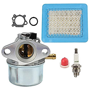 AUTOKAY Carburetor Fits for Briggs Stratton 6-6.75 HP Murray Craftsman Snapper 22" Push Mower Carb Air Filter Spark Plug