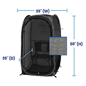 The Original – WeatherPod 1-Person Bug-Screen Pod – Pop-Up 1-Person Mosquito Screen Tent Made with Fine Gauge, No-See-Um Proof Mesh - Black