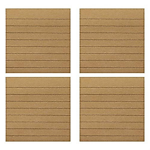 Mini Skater 3x3 Inches Bright Colored Lined Sticky Notes Self-Stick Memo with Line for Office School Home (Brown)