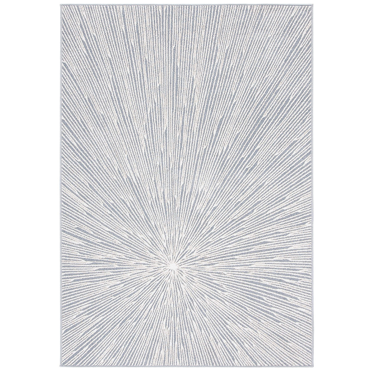 SAFAVIEH Belmont Collection Area Rug - 8' x 10', Grey & Ivory, Abstract Burst Design, Non-Shedding & Easy Care, Ideal for High Traffic Areas in Living Room, Bedroom (BMT136F)