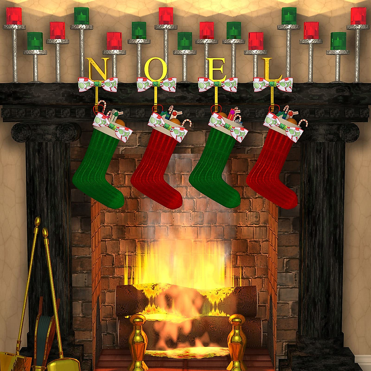 Whaline 12 Yards Christmas Wired Edge Ribbon Xmas Funny Cartoon Character Craft Ribbon Christmas Decorative Fabric Ribbon for Gift Wrapping DIY Floral Arrangement Wreath Bow, 2.5 Inch, 2 Roll