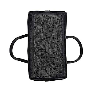 Calvin Klein Larissa Pebble Leather North/South Tote, Black/Gold