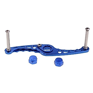 Leefasy 1 Piece New Replacement Fishing Reel Handle Metal Rocker Arm DIY Tackle, Blue