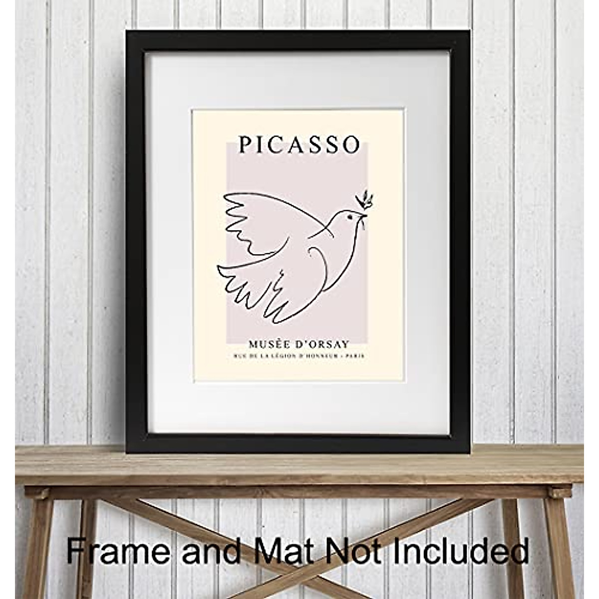 Pablo Picasso Wall Art & Decor - Pablo Picasso Poster 8x10 - Picasso Wall Art - Dove of Peace Picasso - Pablo Picasso Prints - Gallery Wall Art - Museum Poster - The Impressionists Decor - Pink