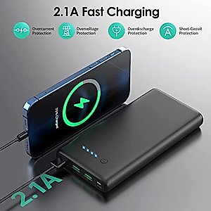 Portable Charger 36800mAh, Power Bank with Tri-Outport & Dual Inport (2.1A USB-C Input and Micro USB Input) External Battery Pack Compatible with iPhone 14/13/12/11,Galaxy S22 Tablet etc[2023 Version]