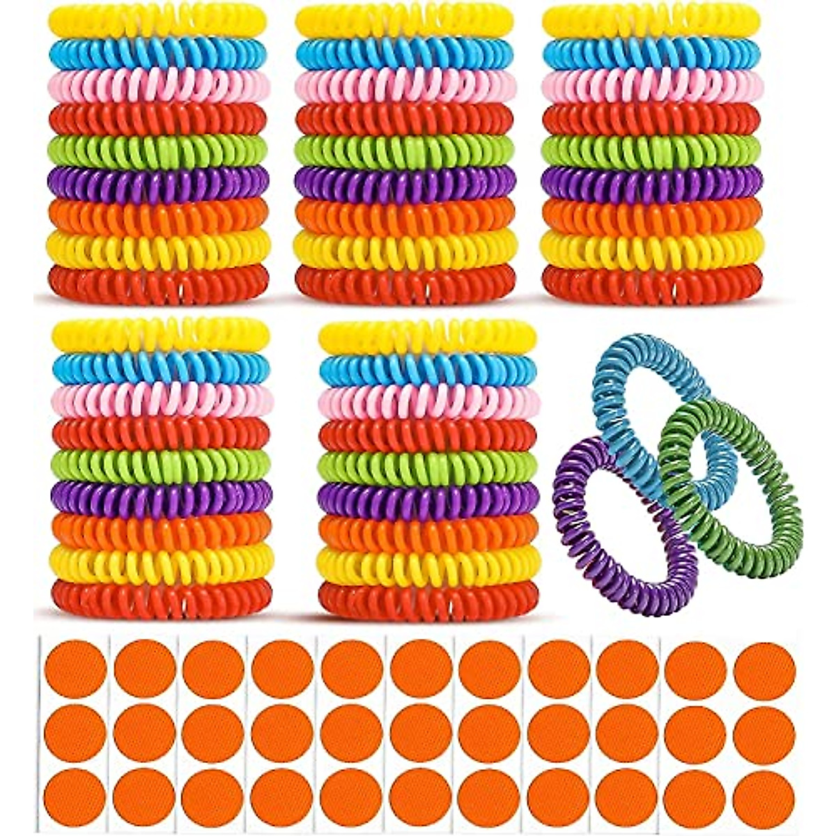 80 Pack Mosquito Bracelets with Patches