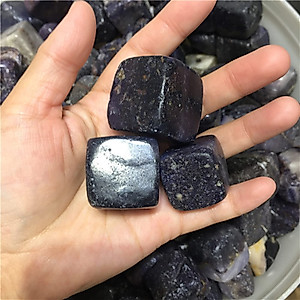BAWHO 100g Natural Purple Sugilite Stone Cube Polished Gravel Specimen Natural Stones and Minerals Happy Fish Tank Stone Crystals WANMUQYIN