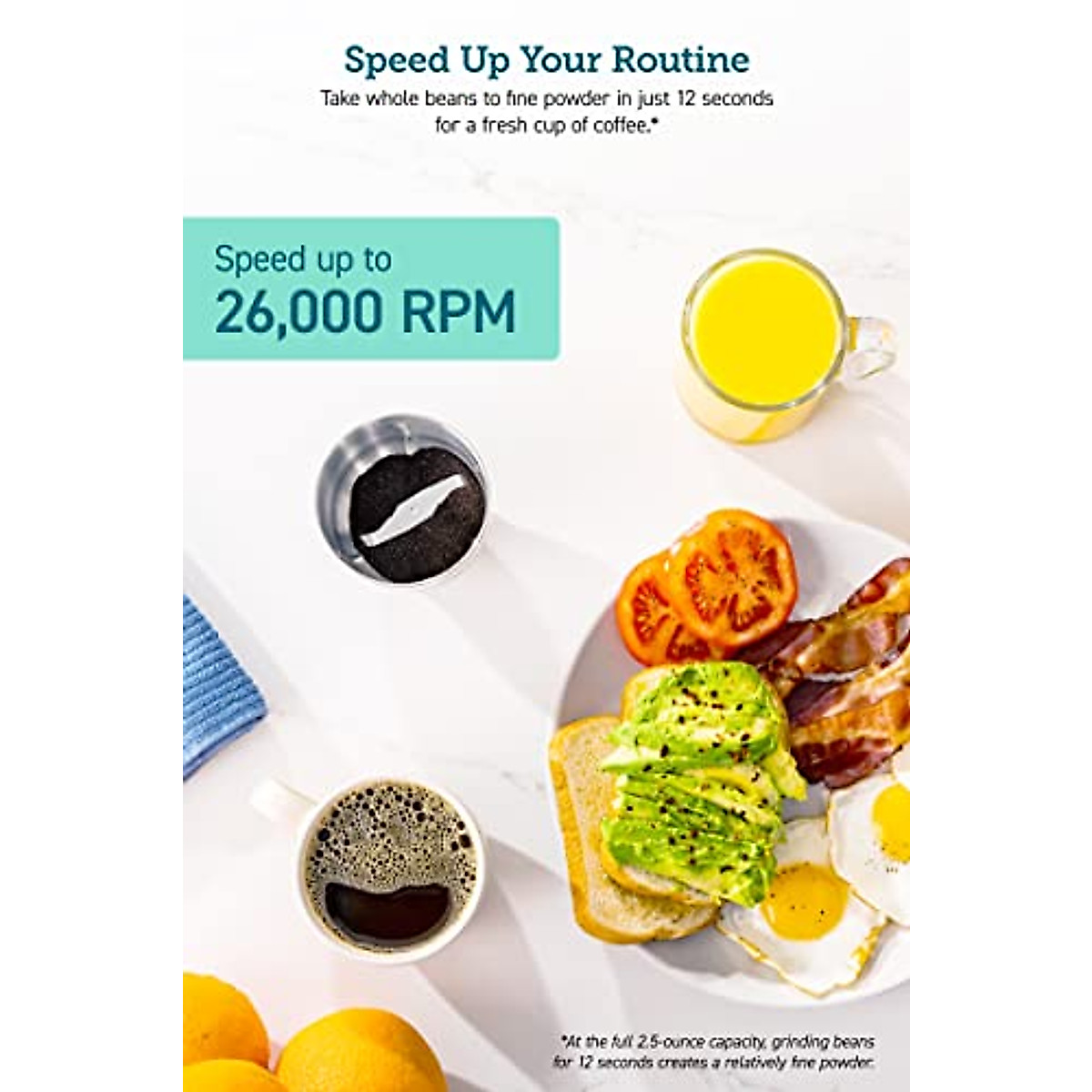 COSORI Coffee Espresso Grinder Electric, Food Grade Stainless Steel Blades, 12 Cups, Black