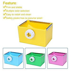 Litewoo Bird Food Bowl Feeder Colorful Basin Durable Cage Accessories Suitable for Birds Parrot Parakeet Cockatiel Budgie Finch Hamster Rat