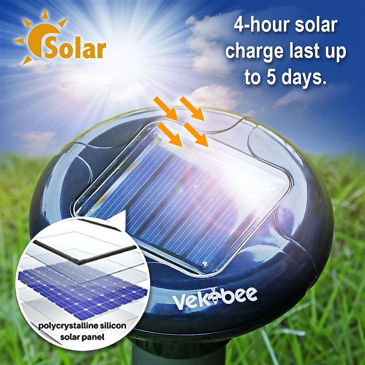 Pack of 4 Sonic Mole Repellent Solar Gopher Repellent Ultra Sonic Vole Chaser Mole Sonic Vibrator Spike Keep Moles Away from Yard Lawn