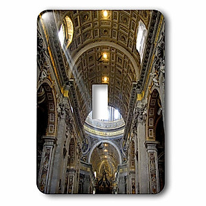 3dRose lsp_82097_1 Italy, Rome. St Peters Basilica, Interior Eu16 Cmi0562 Cindy Miller Hopkins Single Toggle Switch