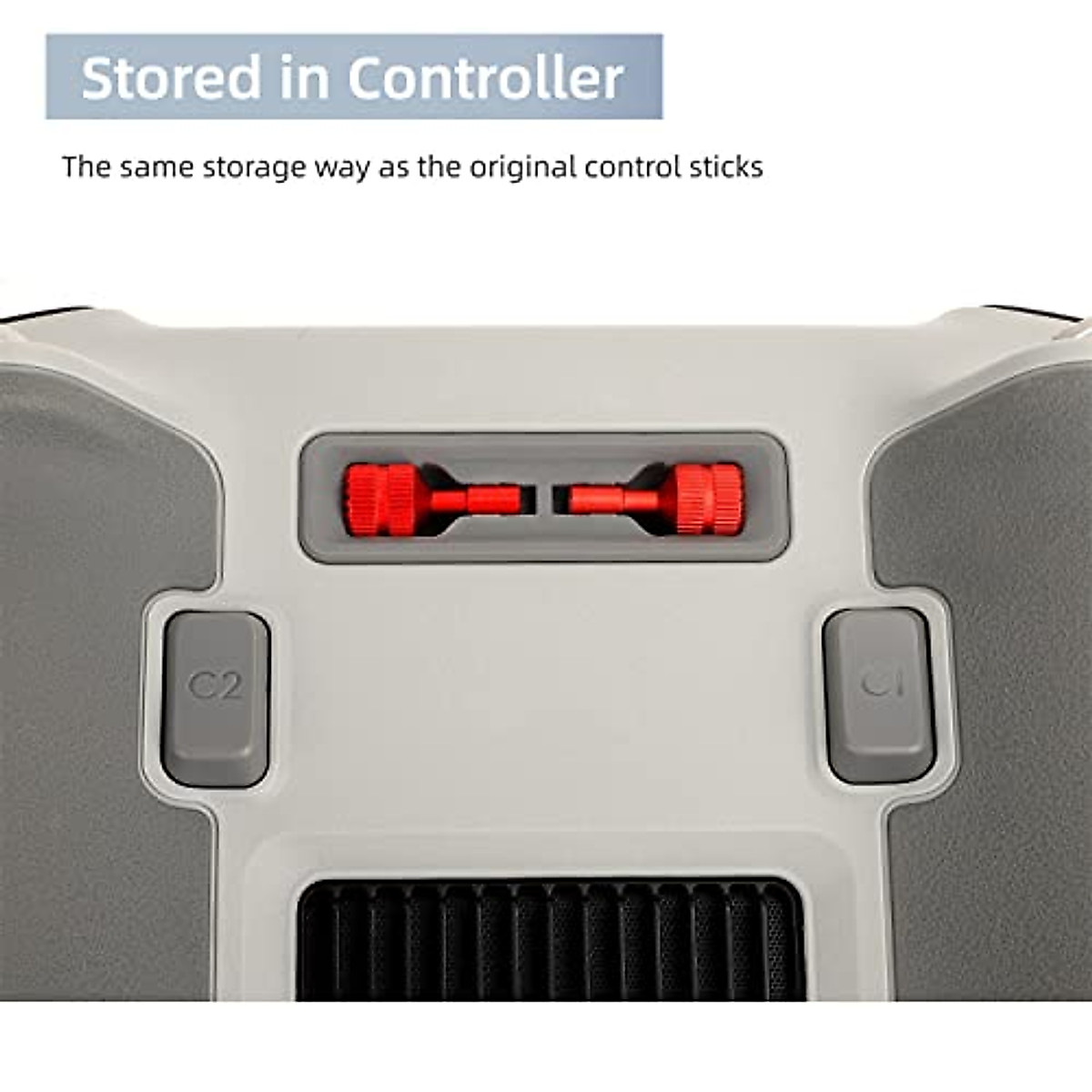 2PC Mini 3 Pro Remote Control Sticks, Mini 3 Pro Drone CNC Aluminum Controller Stick Replacement Joystick Thumb Rocker/Joystick Replacement Parts Mini 3 Pro Accessories