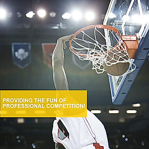 Progoal Professional Heavy Duty Basketball net Replacement,Fits Standard Indoor and Outdoor 12-Loop Rims(White, Standard Size)