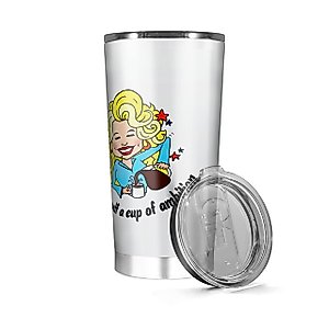 Stainless Steel Insulated Tumbler 20oz 30oz Parton Cold Hot Coffee Tea Cup Myself Hot Funny Travel Cups Of Travel Mug A Wine Iced Tea Cup Pour Coffee Cup Ambition Dolly Suit For Home Travel Office