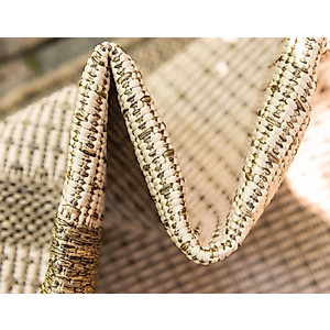 Unique Loom Outdoor Border Collection Area Rug - Border (7' 10" x 11' 4" Rectangle, Beige/ Brown)