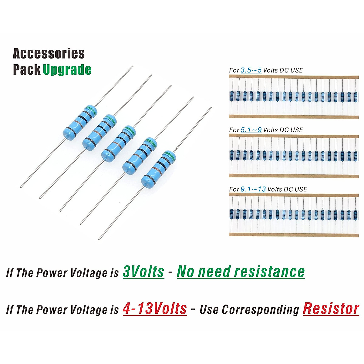 ZZHOB 25PCS Pre-Wired 0805 SMD LEDs(Light Mode: Continuous Green Light) Micro LED Light Emitting Diode + Connector & Battery Holder (Green, 25pcs)