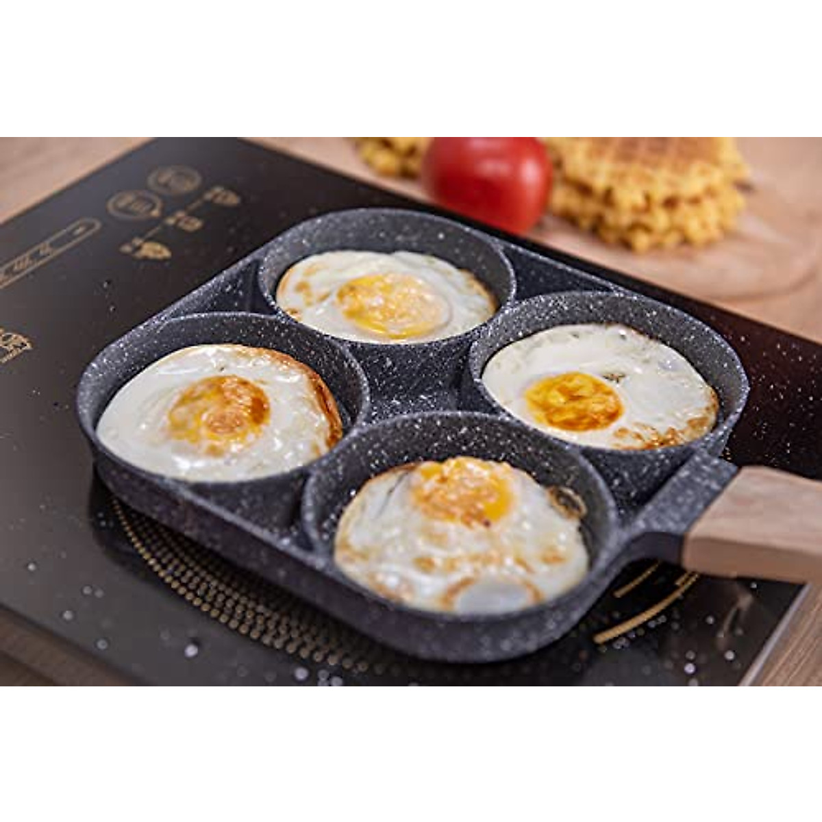 Aluminum 4-cup non-stick frying pan suitable for all heat sources