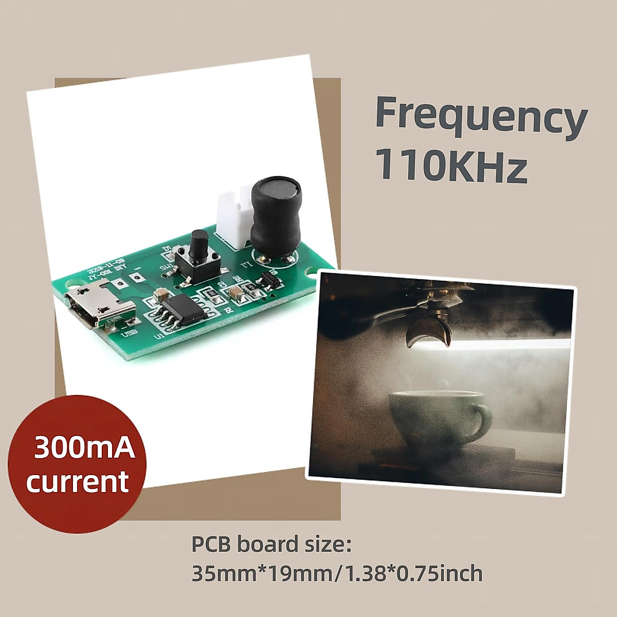 EC Buying 3Pcs USB Humidifier Module USB Spray Module Circuit Board Atomization Module 5V Atomization Plate Circuit Board Atomization Module Atomizer DIY Incubation Experimental Equipment