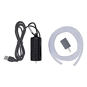 Adeeing Portable Mini USB Aquarium Fish Tank Oxygen Air Pump Mute Energy Saving Supplies Accessories (Black)