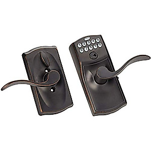 SCHLAGE FE595VCAM716ACC FE595VCAM/ACC 716 Keypad Accent Lever Door Lock, Flex, Aged Bronze